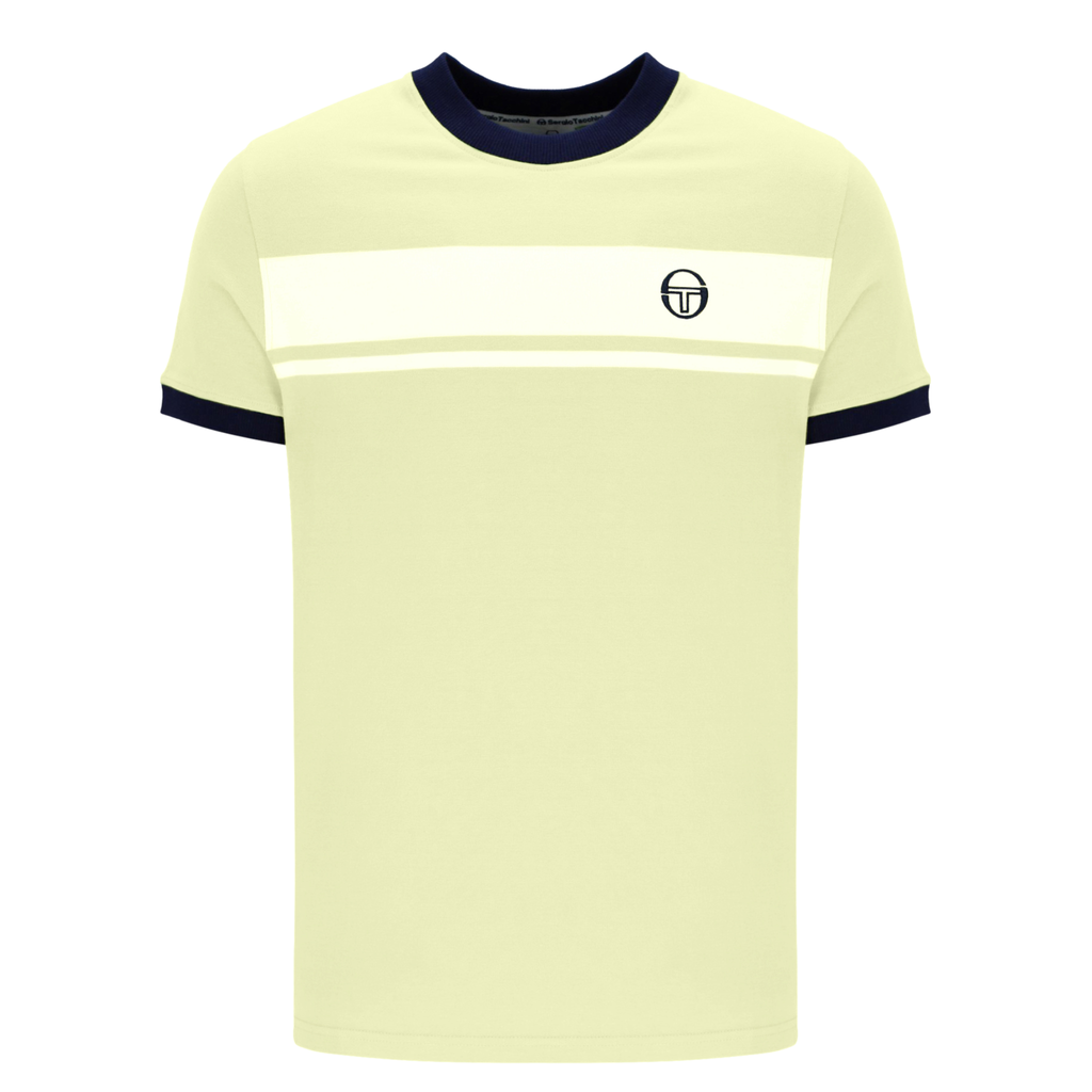 Sergio Tacchini Wax Yellow/White/Black Master S/s T Shirt | Hurleys