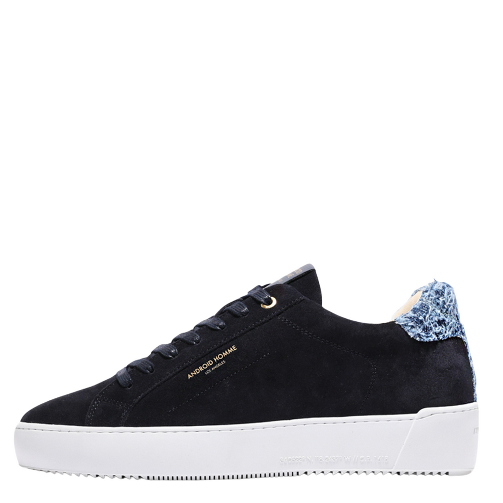 Android Homme Navy/Blue Denim Zuma Suede Trainers | Hurleys