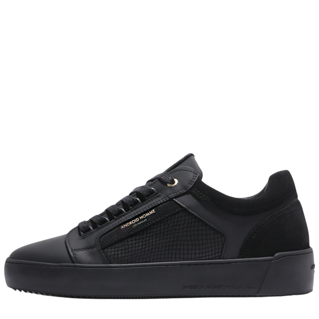 Android Homme Black Venice Rubberised Stealth Cobra Trainers | Hurleys
