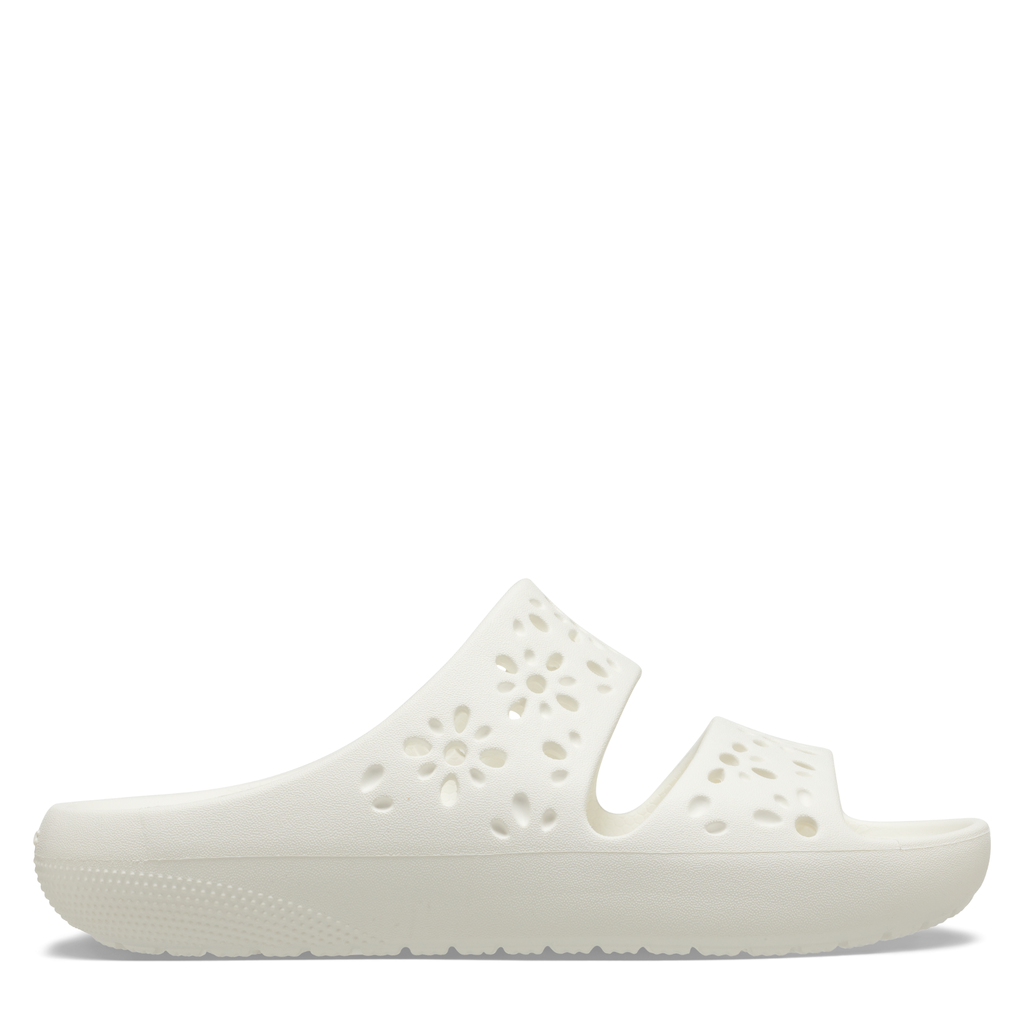Crocs Chalk Classic Floral Cut Out Sandals | Hurleys