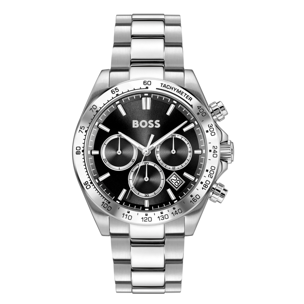 BOSS Stainless Steel/Black Dial Hero 2.0 Bracelet Watch | Hurleys
