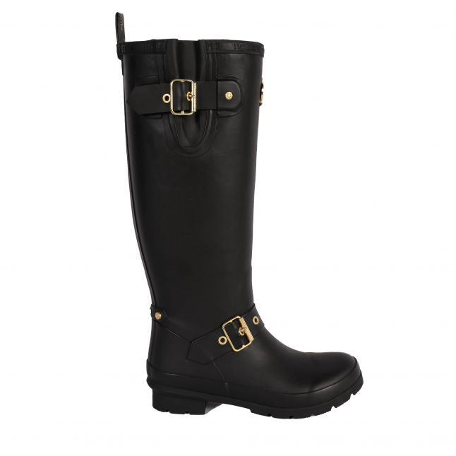 Holland Cooper Wellington Boots Womens Matte Black Sherpa Lined Regency ...