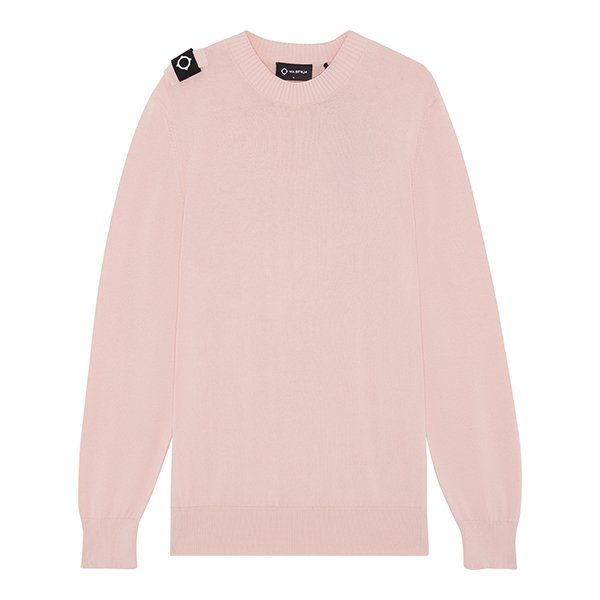 MA.STRUM Knit Mens Mud Pink Crew Neck | Hurleys